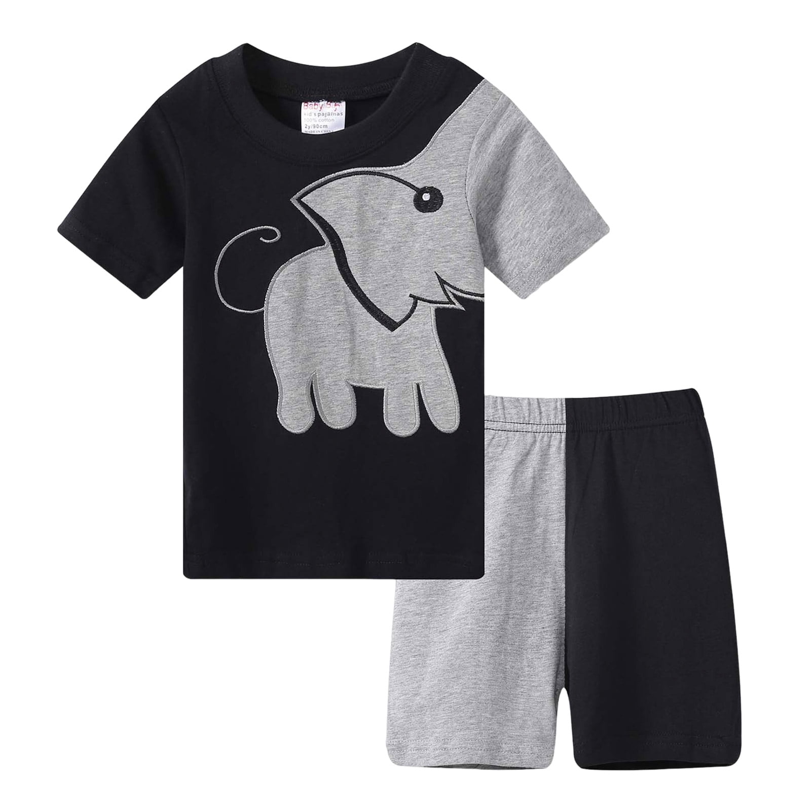 BOBOGOJP Little Boys Short Set Pajamas for Boys Cotton Toddler Train ...
