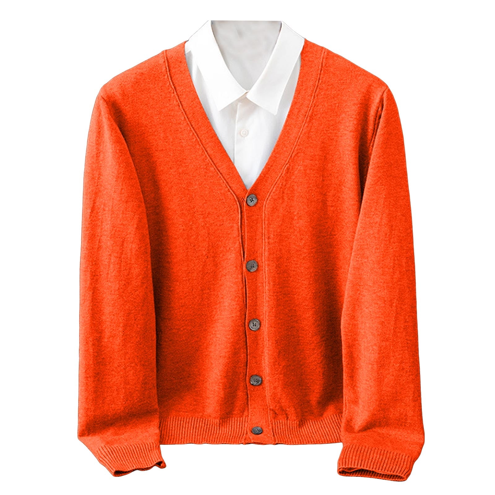 BOBOGOJP Men’s Cardigan Sweater Wool Blend V Neck Buttons Cardigan with ...