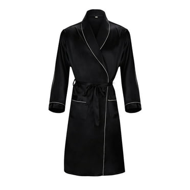 FashGudim Mens Robes Big and Tall Full Length Shawl Collar Long Plush ...