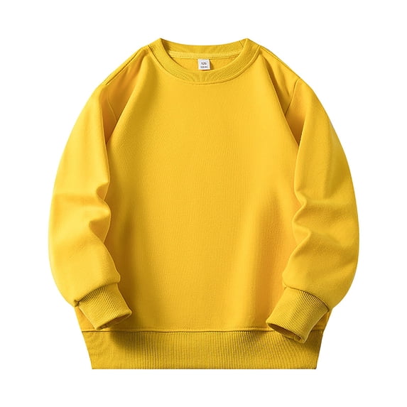 BOBOGOJP Sweatshirts for Kids Boys and Girls Pullover Solid Plush Black ...