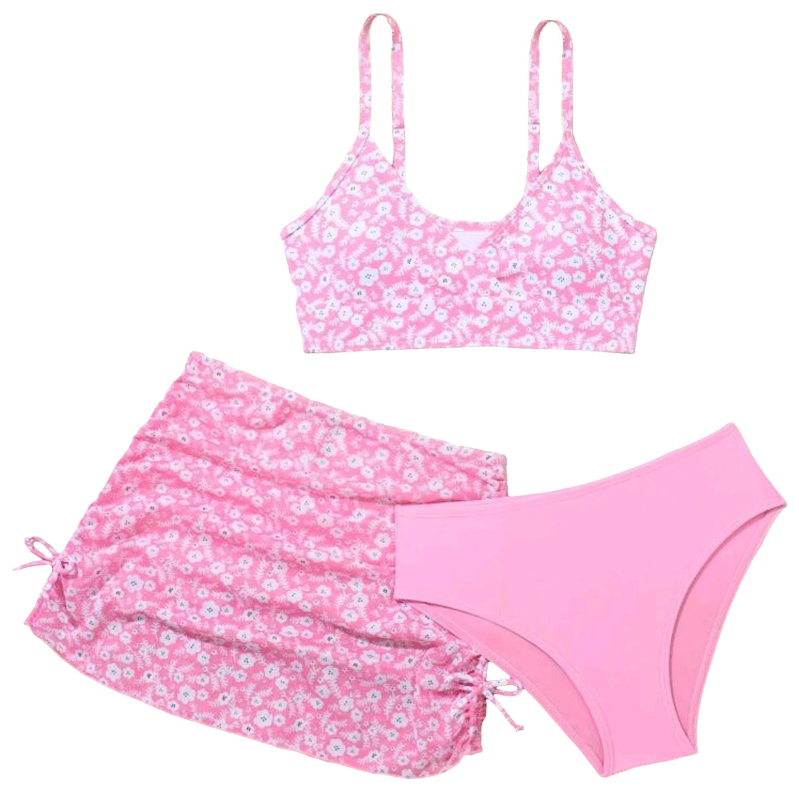 BOBOGOJP Teen Bathing Suits Girls Swimsuit 3 Piece Bathing Suit Criss ...