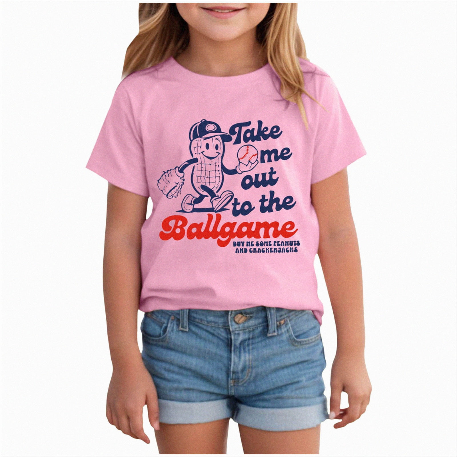 BOBOGOJP Toddler Boy Girl Baseball Shirts Take Me Out to The Ballgame T ...
