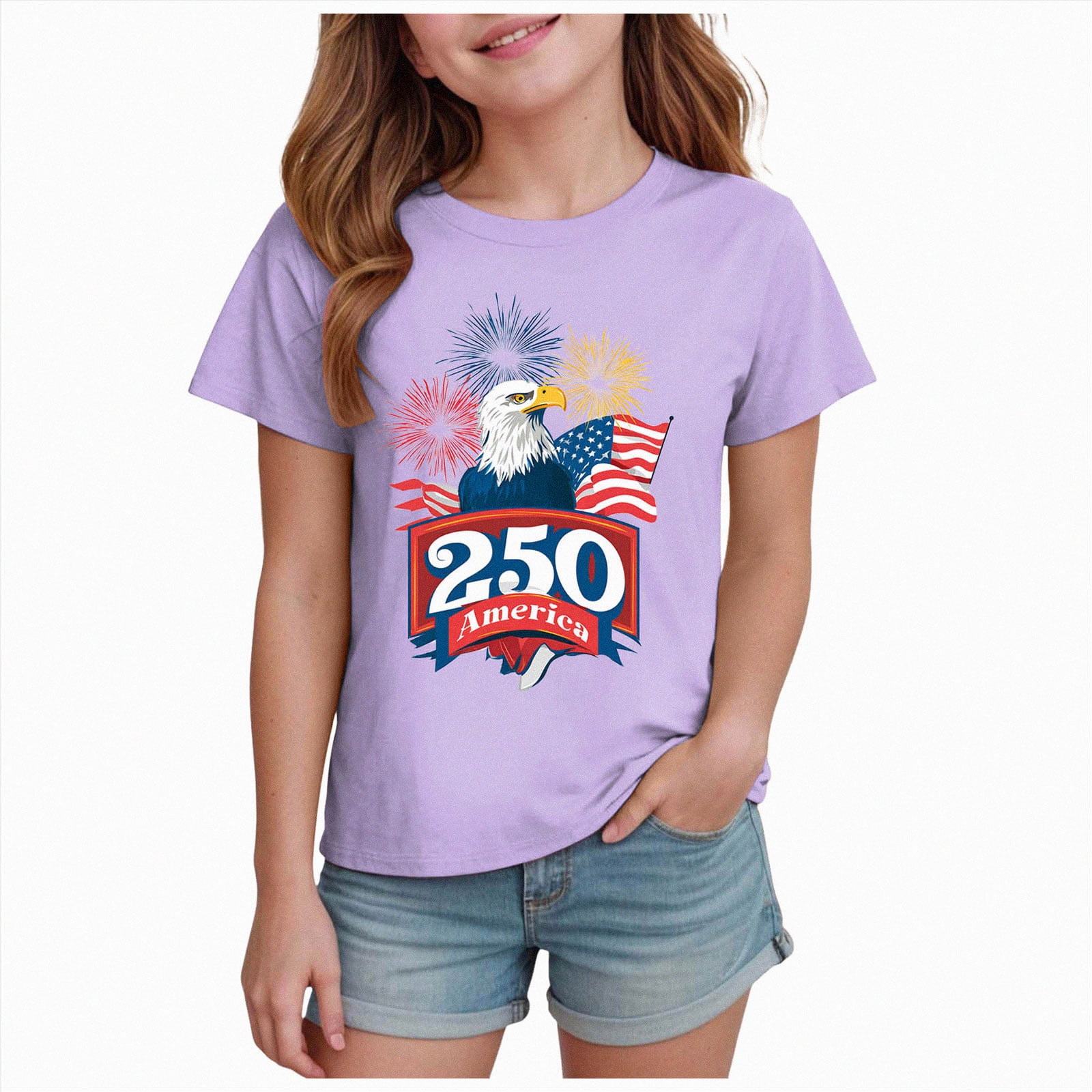 BOBOGOJP Toddler Boys Girls American Tops Heart Pattern Shirts Topic ...