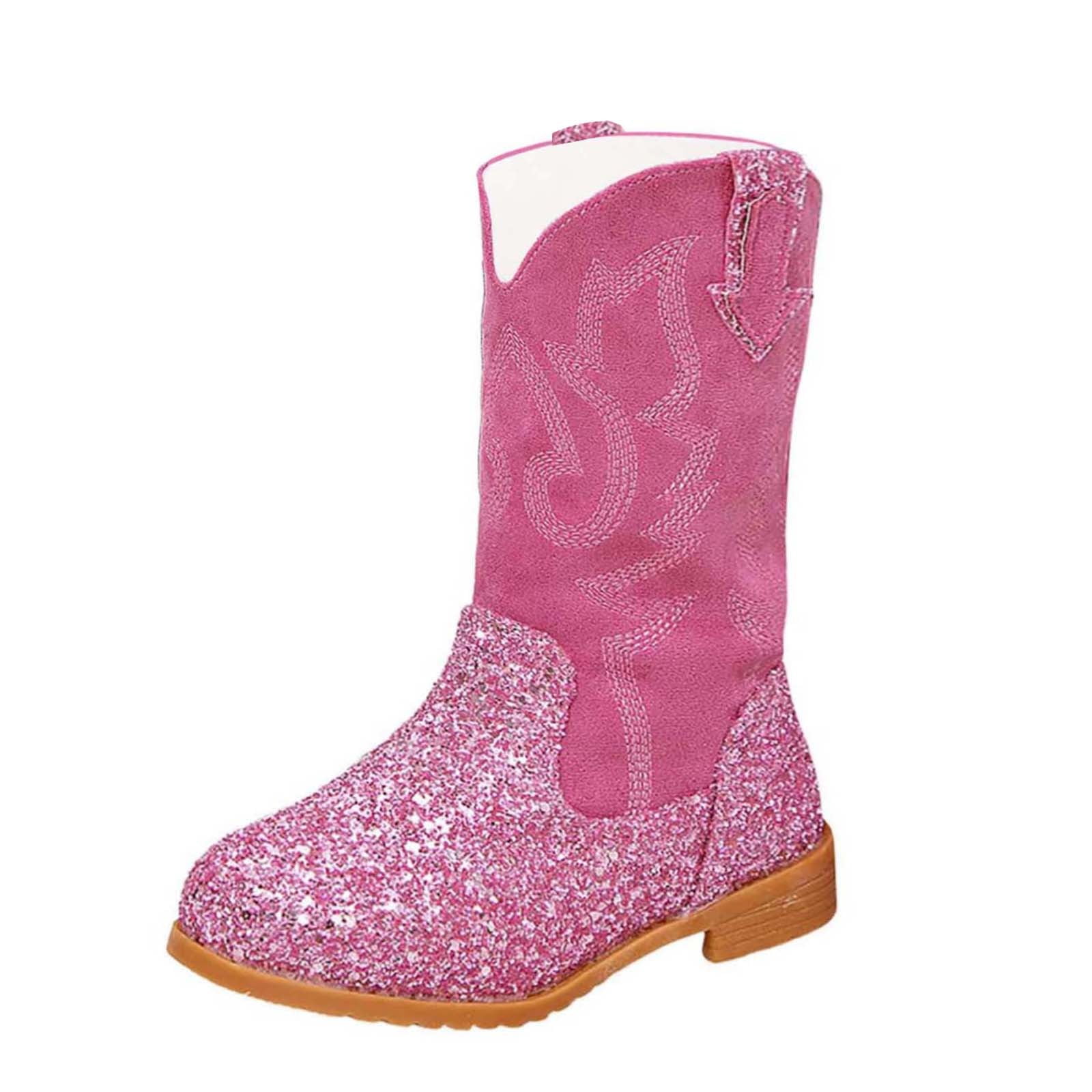 BOBOGOJP Toddler Cowgirl Boots Little Girls Cowboy Western Boot for ...