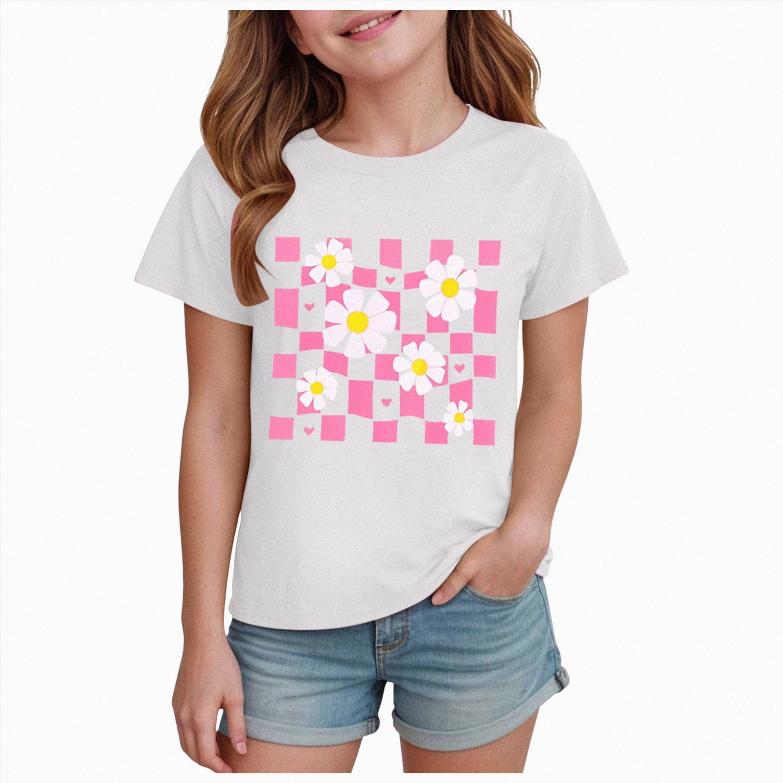 BOBOGOJP Toddler Girls Clothes T-Shirt Short Sleeve Graphic Tee Cartoon ...