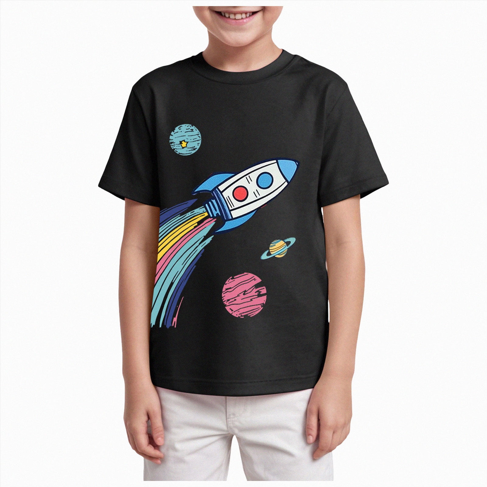 BOBOGOJP Toddler Girls Clothes T-Shirt Short Sleeve Graphic Tee Cartoon ...