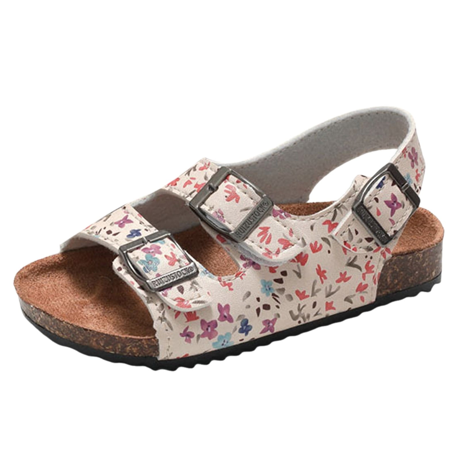 BOBOGOJP Toddler Sandals Boys Girls Cork Footbed Sandals Kids ...