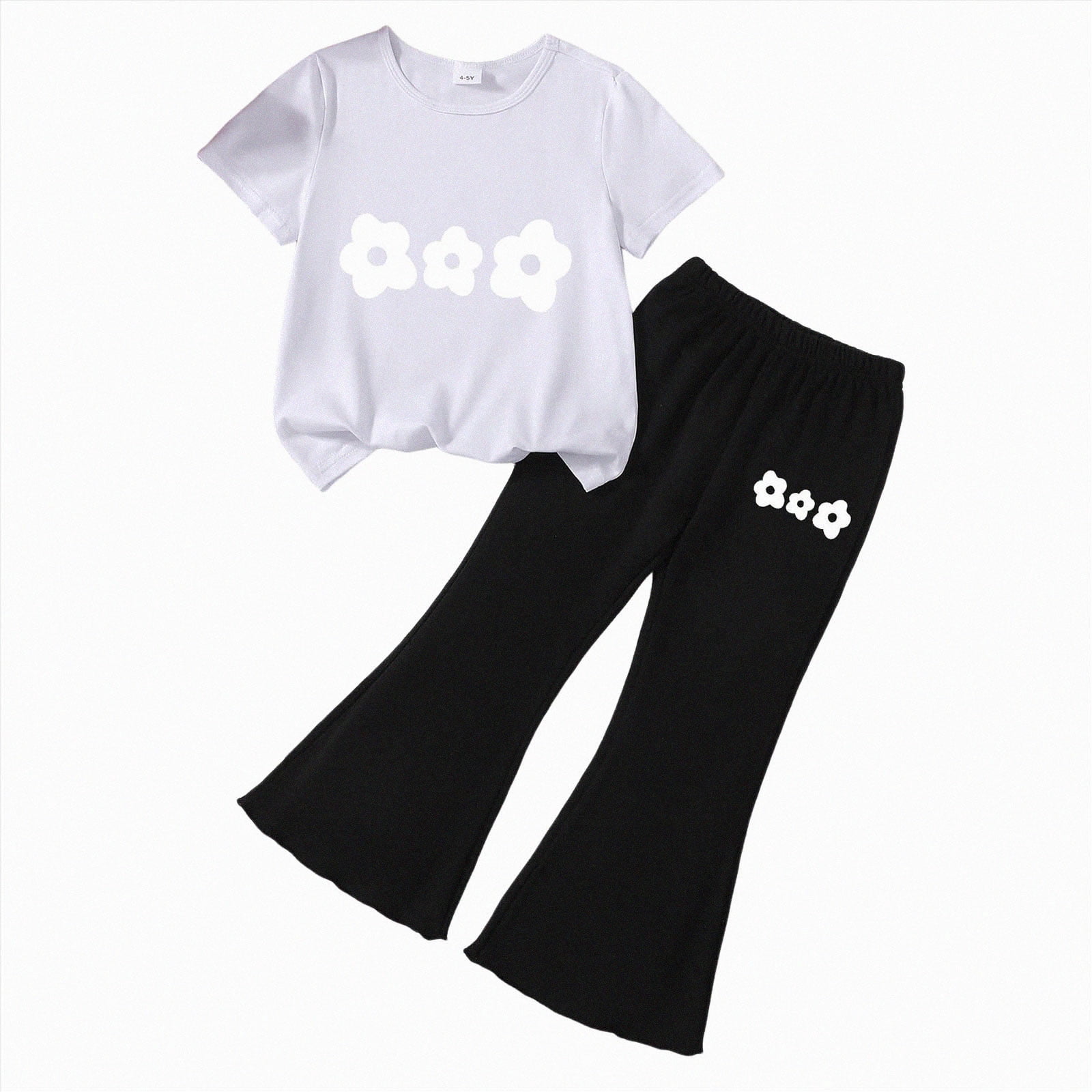 BOBOGOJP Tween Girls 2 Outfits Short Sleeve Cartoon Graphic T-Shirt ...