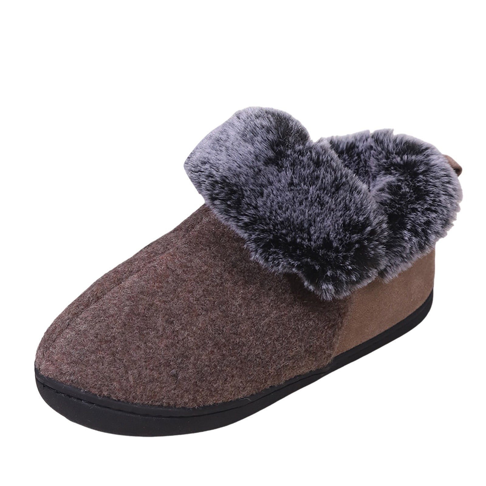 BOBOGOJP Winter Fuzzy Womens Slippers Fluffy House Slippers with Memory ...