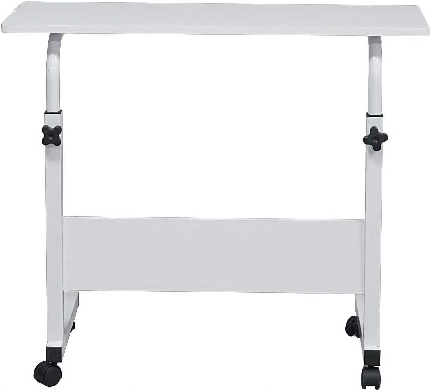 BOBOKY Adjustable TV Tray Table Rolling Sofa Side Snack Table with ...