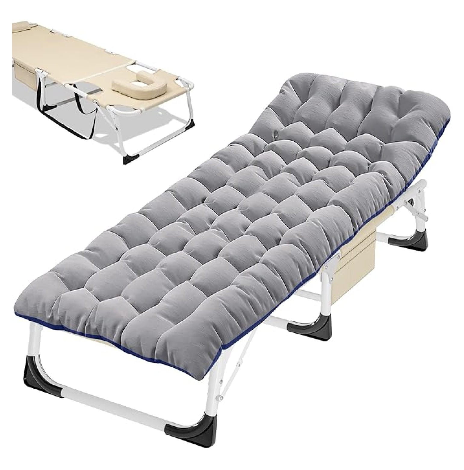 BOBOKY Camping Cot for Adult 28" Extra Wide, Heavy-Duty 1200D Oxford ...