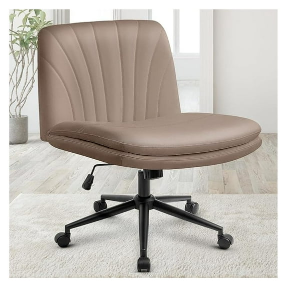 BOBOKY Criss Cross Chair with Wheels Comfy Wide Vanity Desk Chair Dual ...