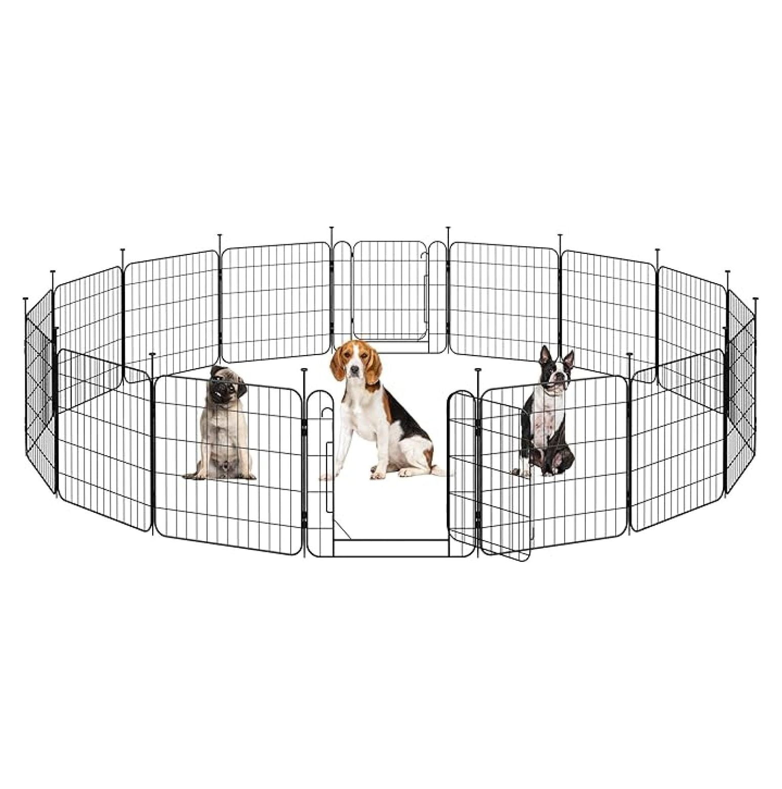 BOBOKY Dog Playpen for Puppy/Small Dogs, Foldable Pet Pen Expandable ...