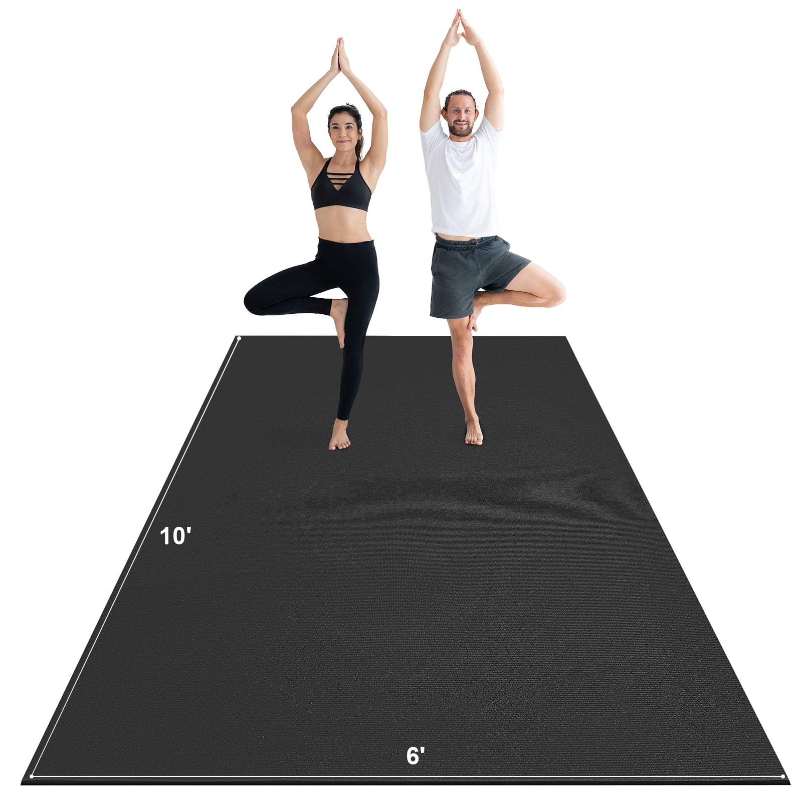 BOBOKY Large Yoga Mat Thick Non Slip Exercise Mat for Home Gym Flooring ...