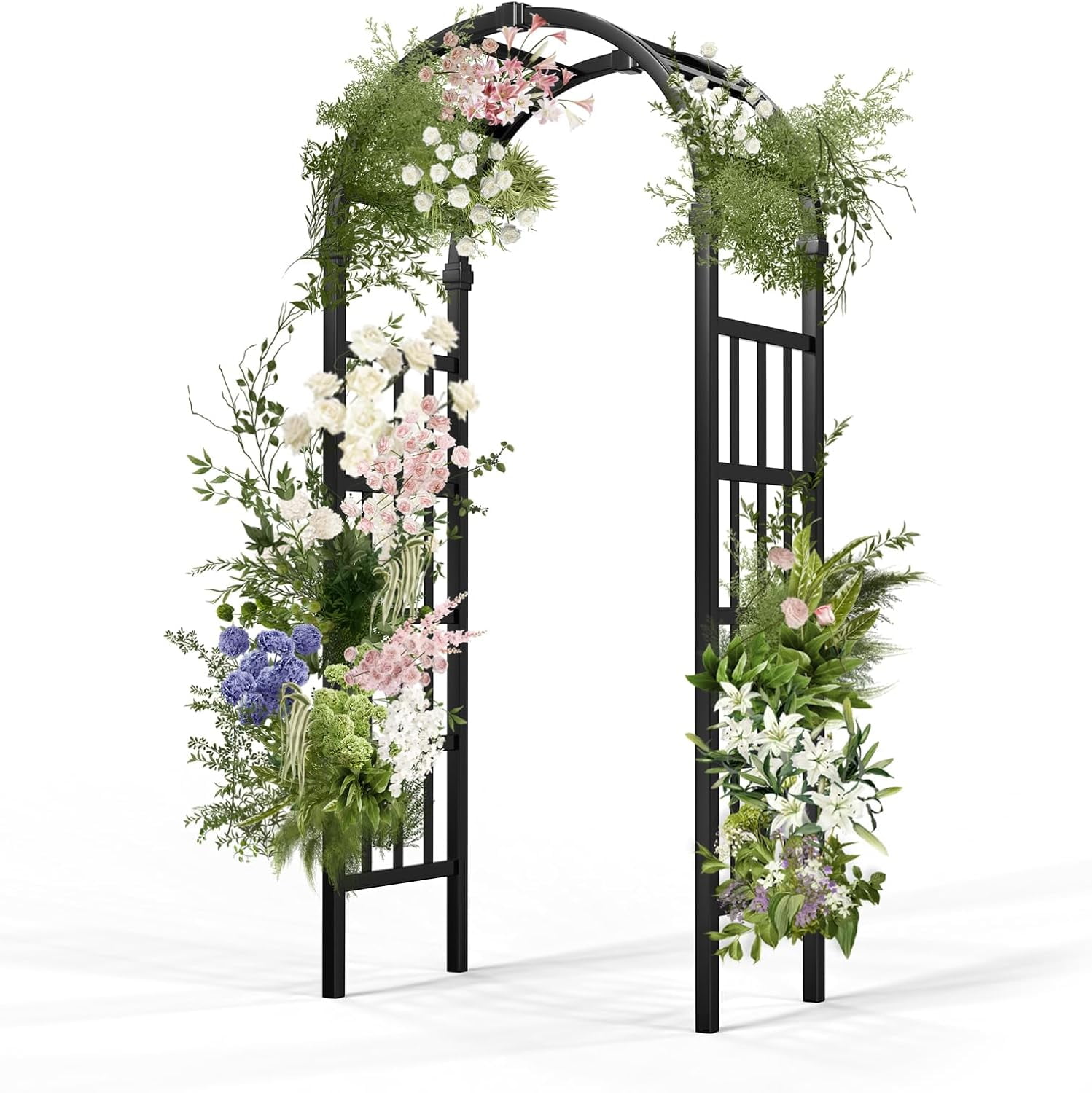 BOBOKY Vinyl Garden Arbor, PVC Wedding Arch for Ceremony Party, Garden ...