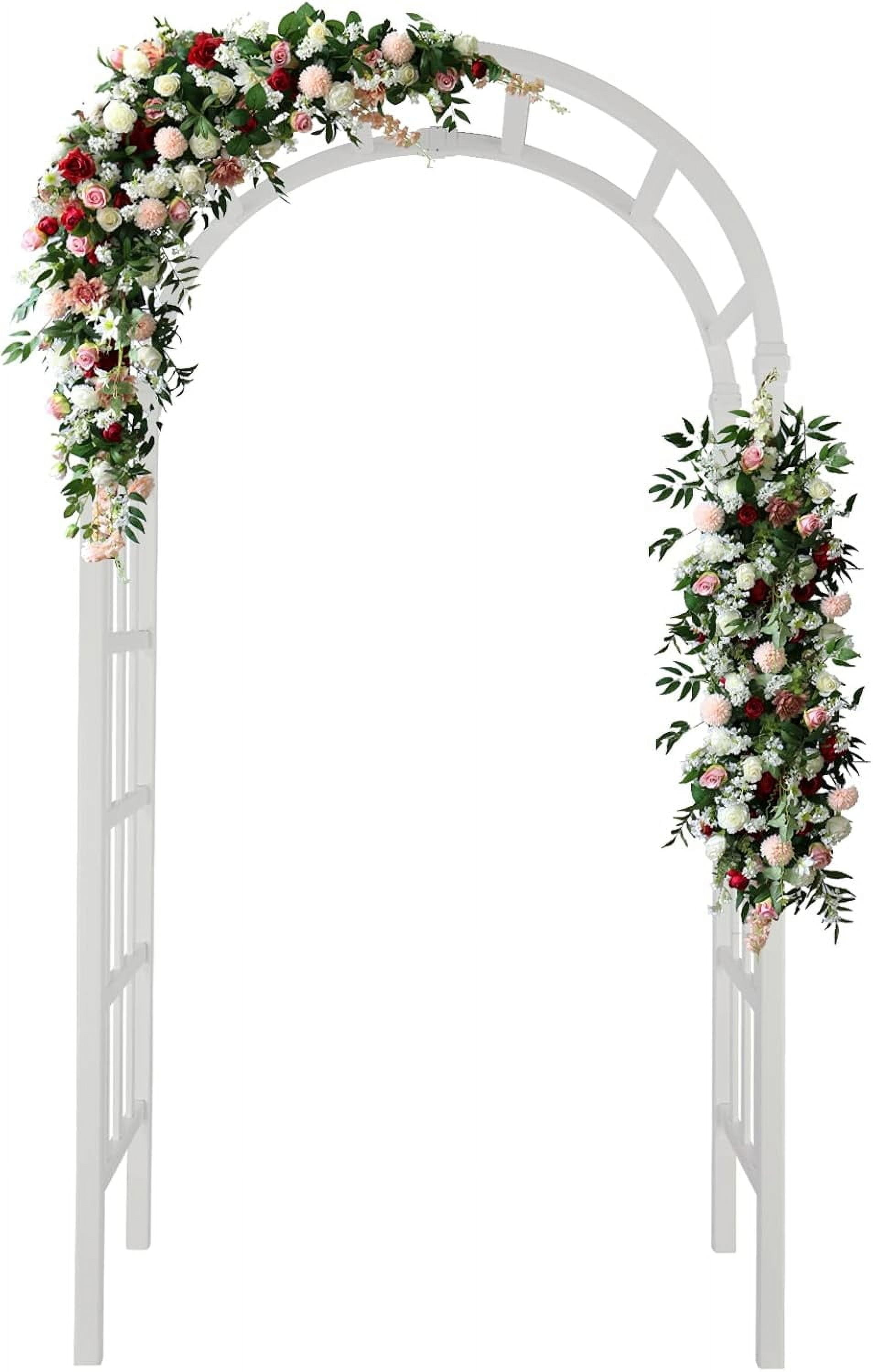 BOBOKY Vinyl Garden Arbor, PVC Wedding Arch for Ceremony Party, Garden ...