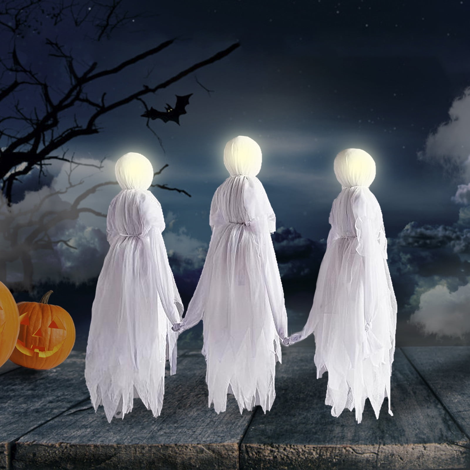 BOBOMOTI 3 PCS Halloween Witch Decorations Outdoor, Large Glowing ...