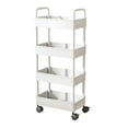 BOBOMOTI 4-Tier Rolling Cart with Wheels Mobile Shelving Unit Storage ...