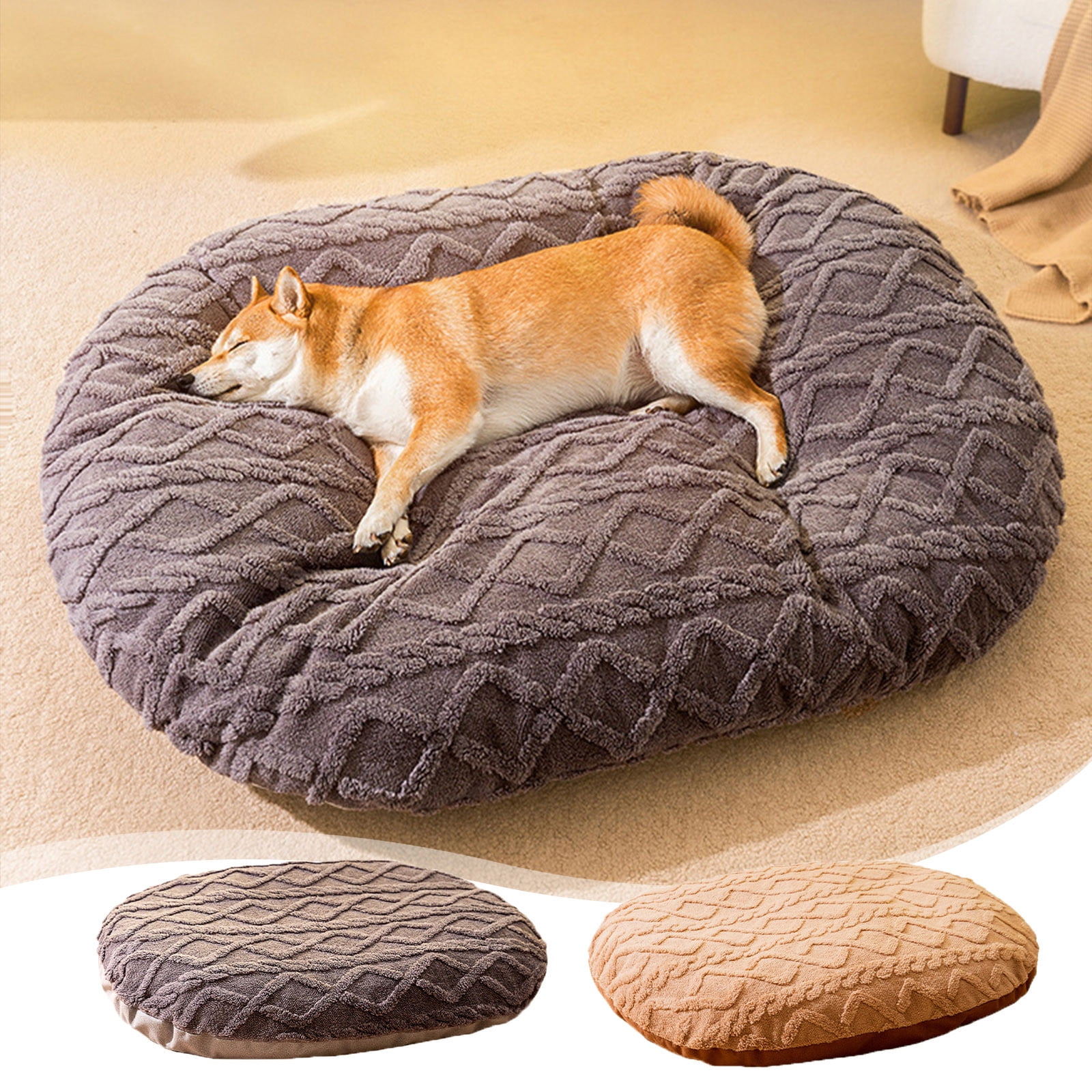 BOBOMOTI Dog Bed Clearance! Plush Washable Dog Bed for Medium Large ...