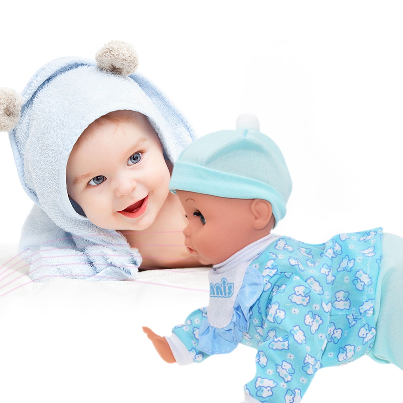 BOBOMOTI Doll for Kids 10-inch Boy Crawling Doll Cute Children's Doll ...