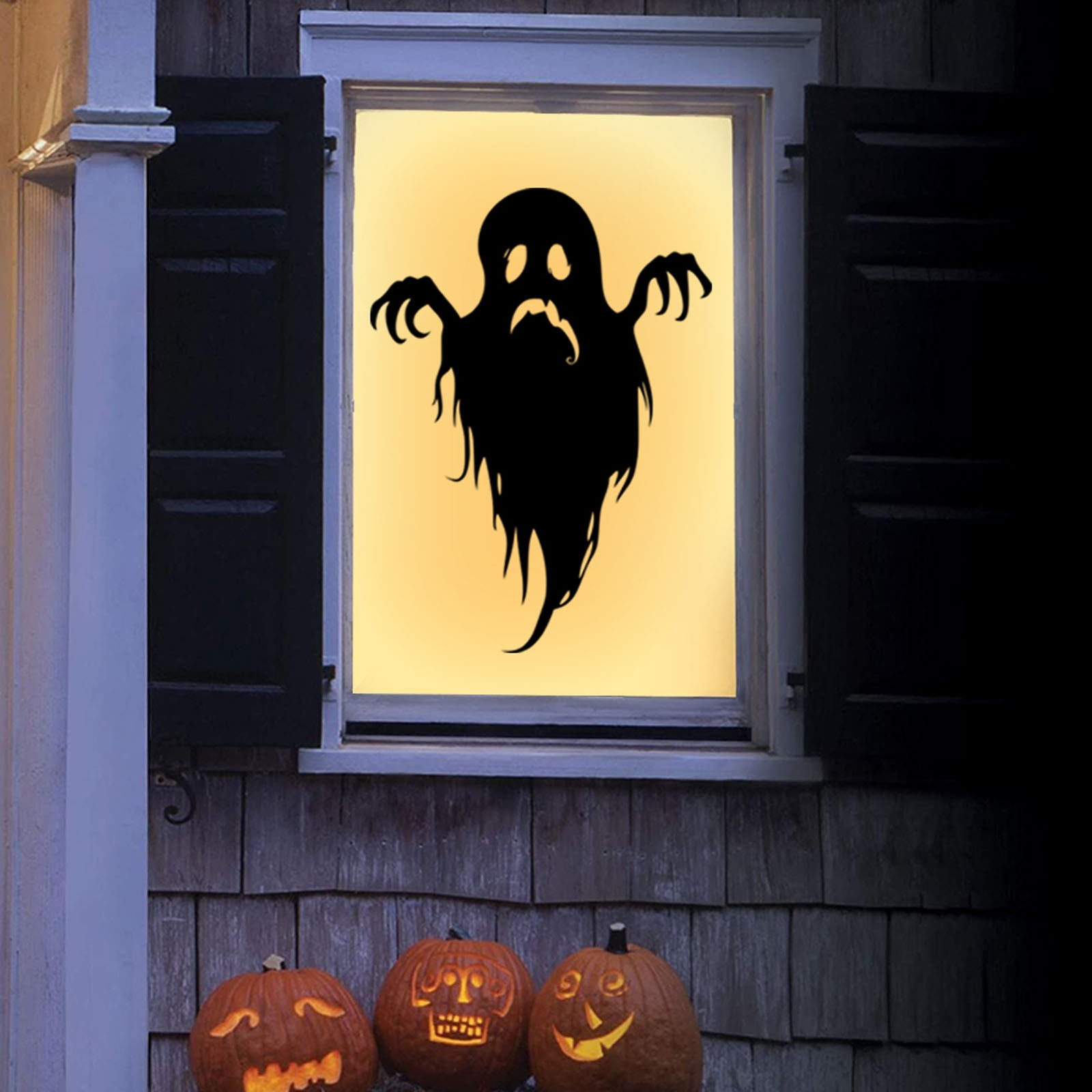 BOBOMOTI Halloween Window Clings, Halloween Ghost Window Stickers ...