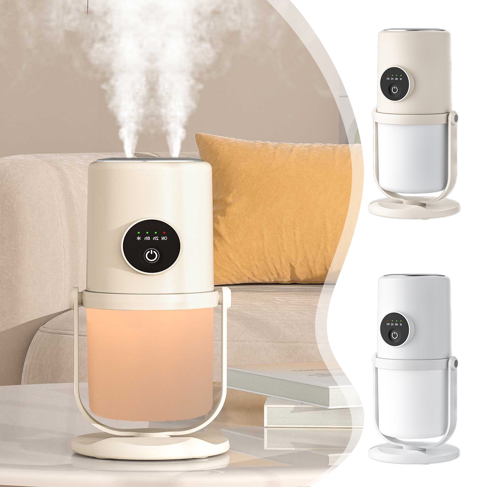 BOBOMOTI Humidifiers for Home Cool Mist Top-Fill Ultra-Quiet Humidistat ...