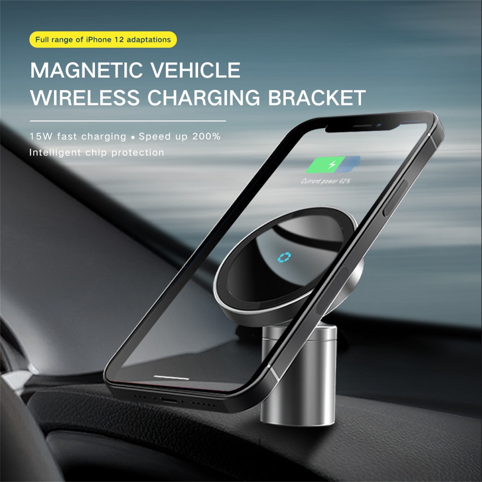 BOBOMOTI Phone Stands Clearance! Car Center Console Magnetic Mobile ...