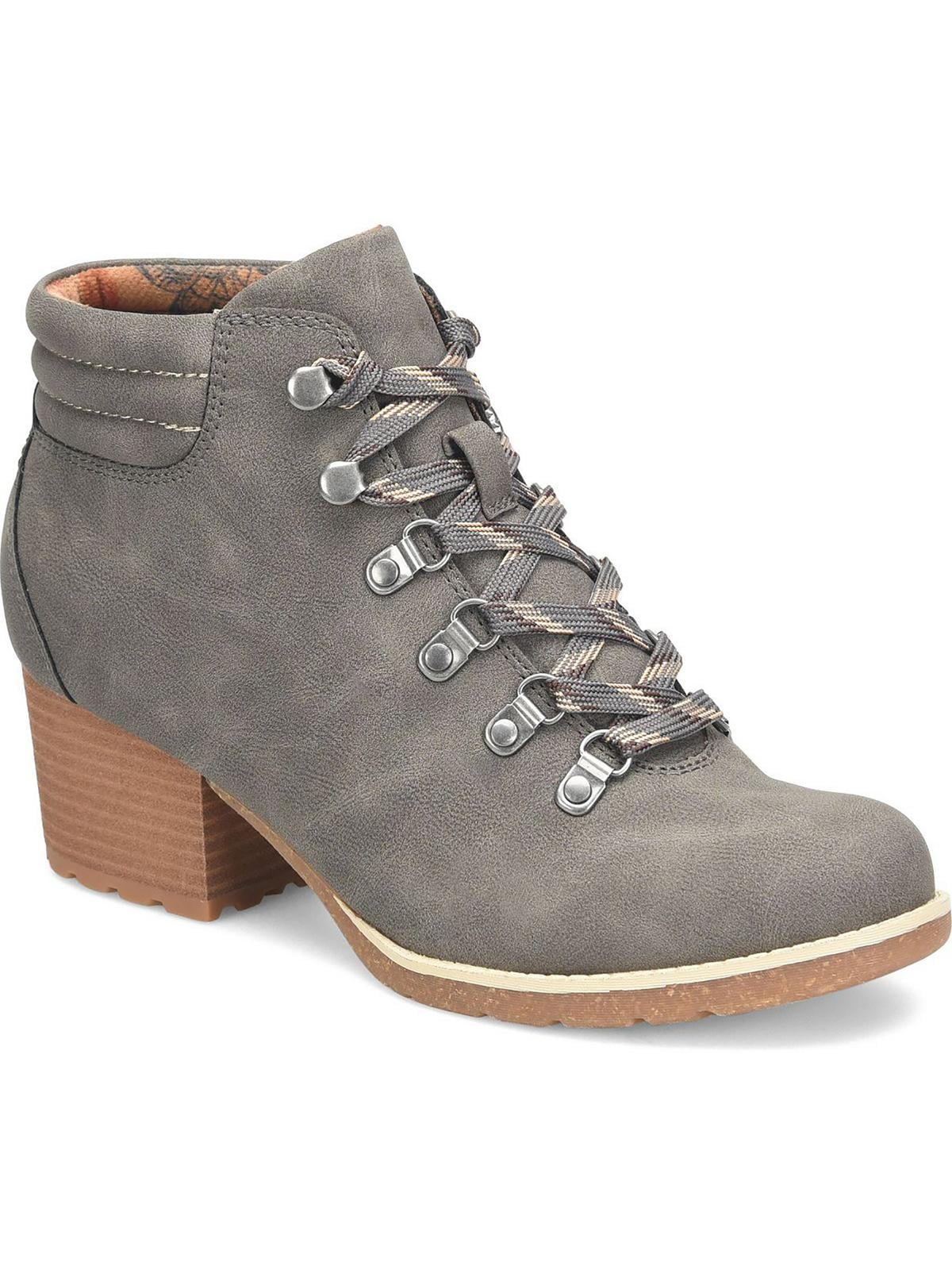 b.o.c. Womens Gray Floral Padded Hiker-Inspired Cushioned Lace-Up ...