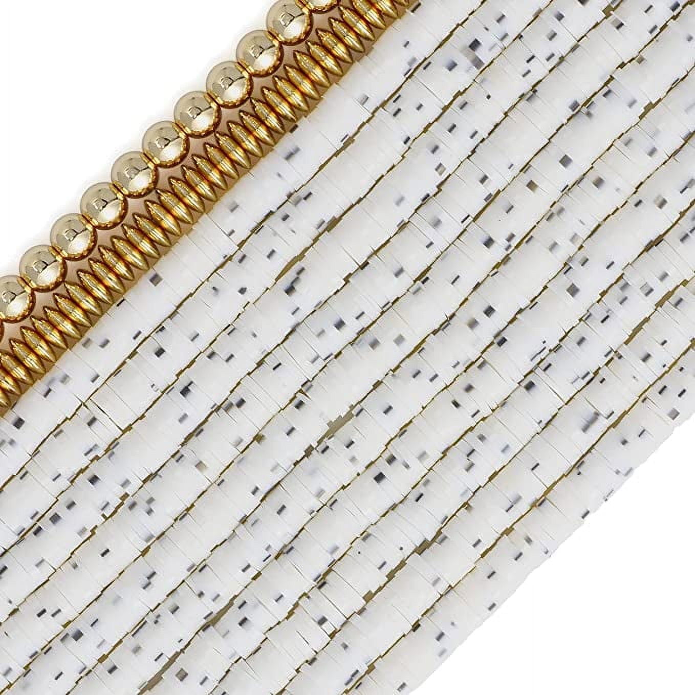 BOCAR 6mm 10 Strands Clay Beads Kit Vinyl Flat Handmade Polymer Clay ...