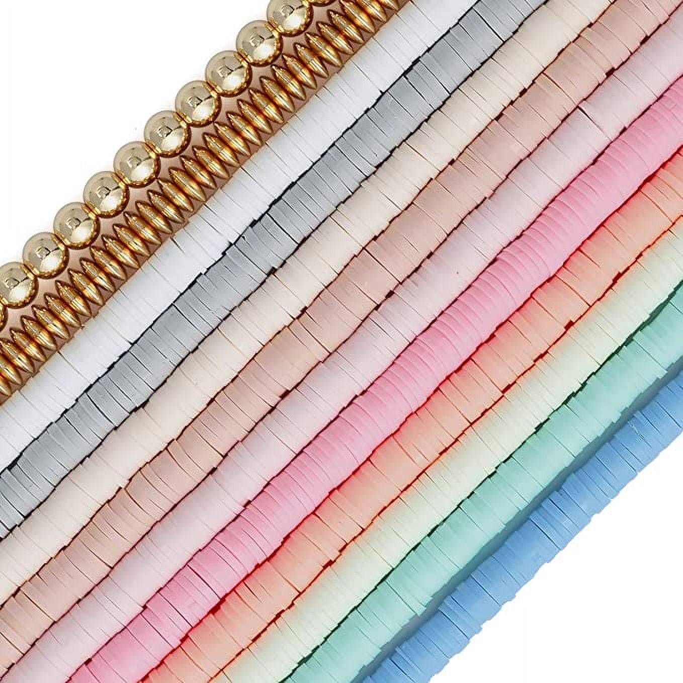 BOCAR DIY Art & Crafts Set: 6mm Polymer Clay Heishi Beads Kit with ...