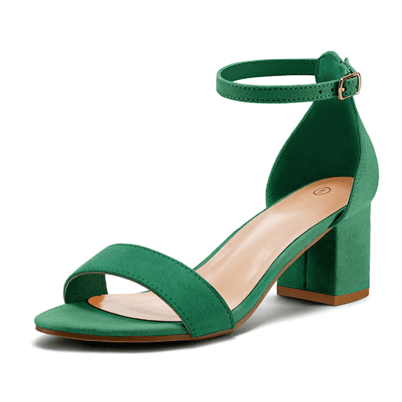 BOCCA Women’s Ankle Strap Block Heel Sandals, Open Toe One-Band Dress ...