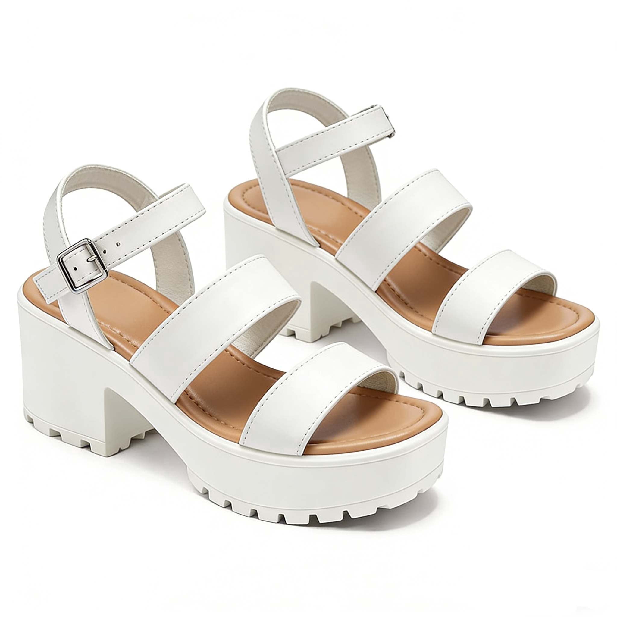Bocca Women's Sandals Adjustable Straps Platform Slingback, 3Inch Mid ...