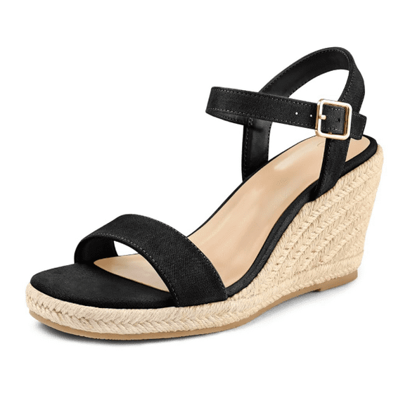 BOCCA Women’s Wedge Sandals, Ankle Strap Open Toe Platform Shoes for ...