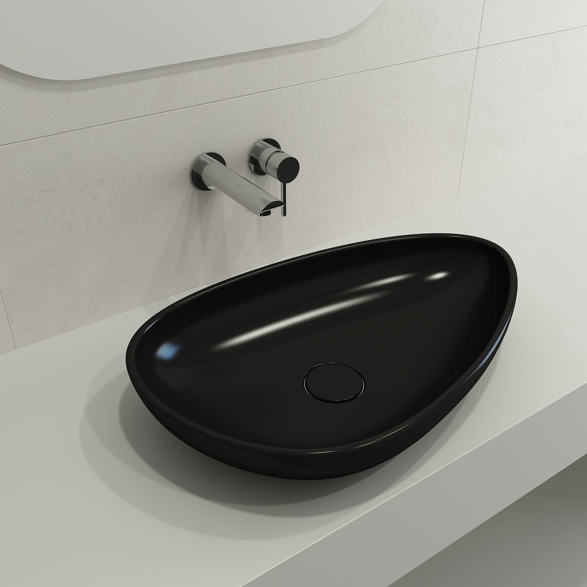 BOCCHI 1114-004-0125 Etna 23.25" Vessel Fireclay w/ Drain Cover In ...