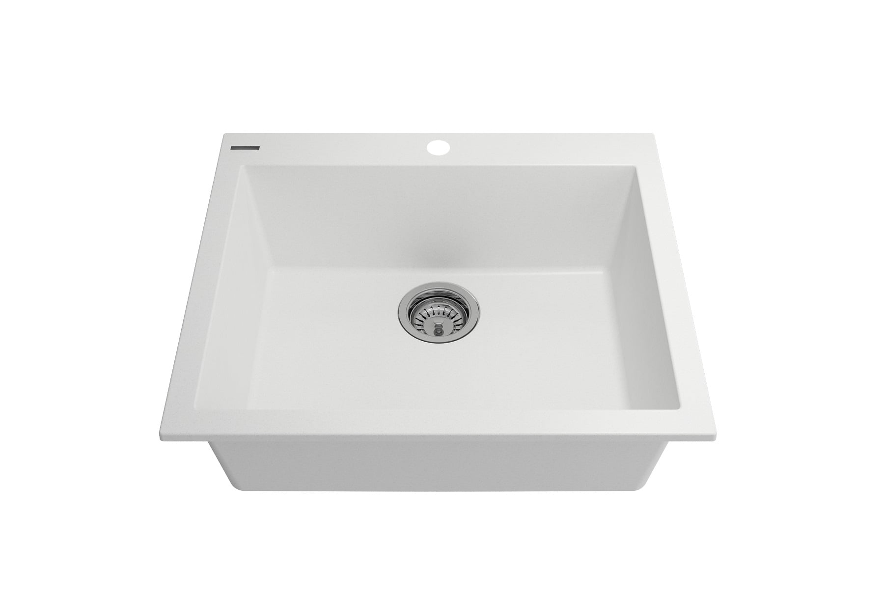 BOCCHI 1606-507-0126 Granite 24" 1 Bowl Kitchen Sink with Strainer in ...