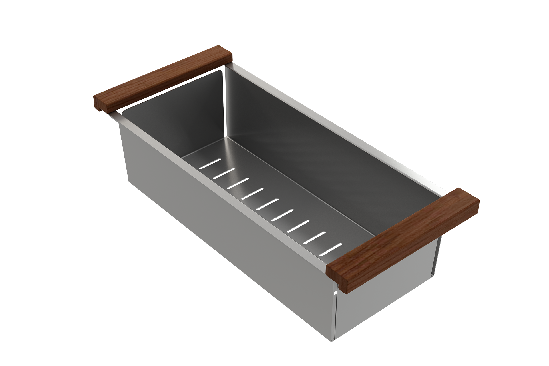 BOCCHI 2310 0003 Deep Stainless Steel Colander w/Wooden Sapele Handles ...