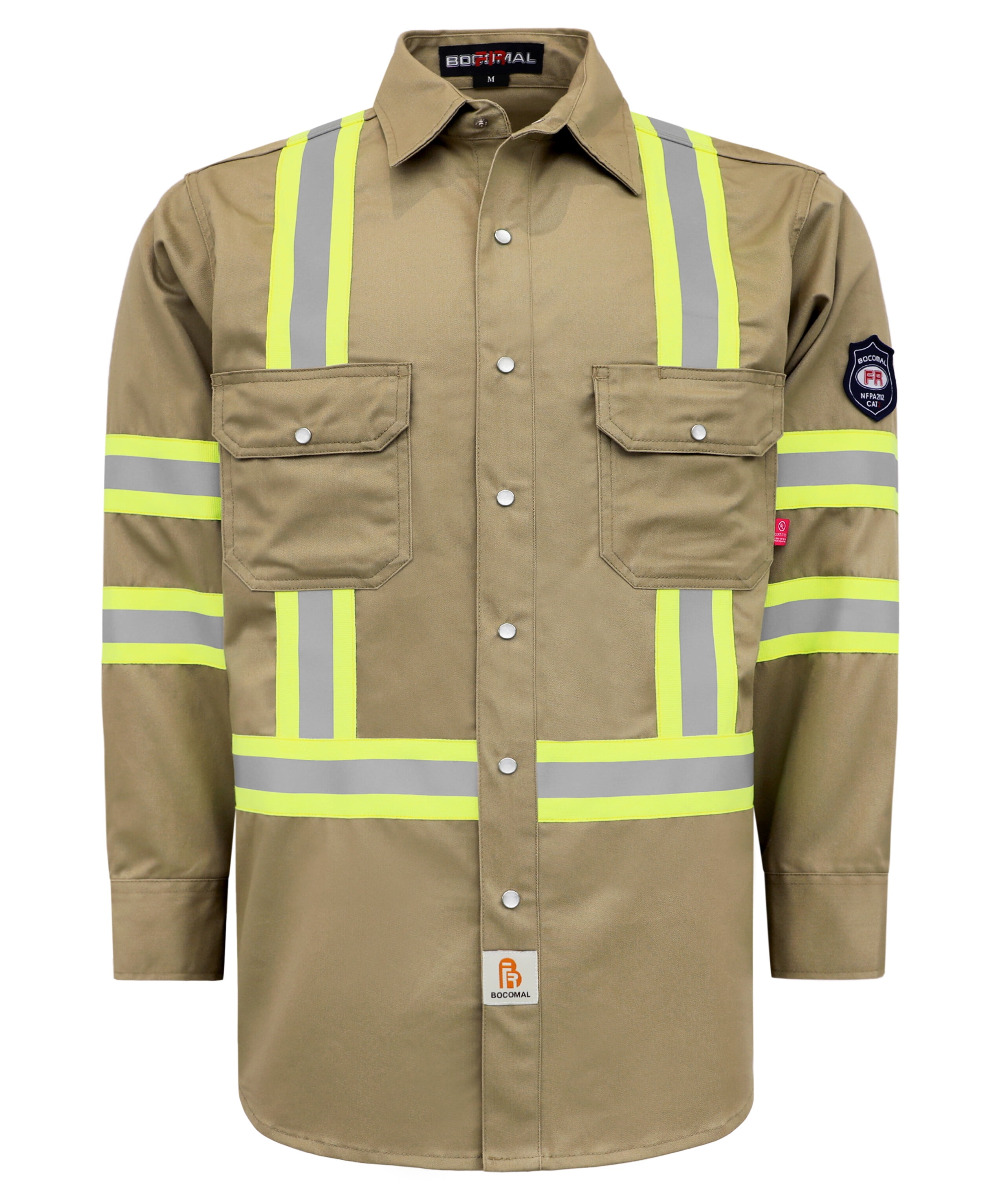 BOCOMAL FR Shirts High-Visibility,Flame-Retardant,7oz for Men - Walmart.com