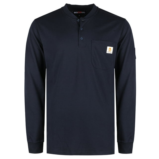 BOCOMAL FR Shirts for Men Flame Resistant Shirt 5.5oz 100% Cotton Light ...