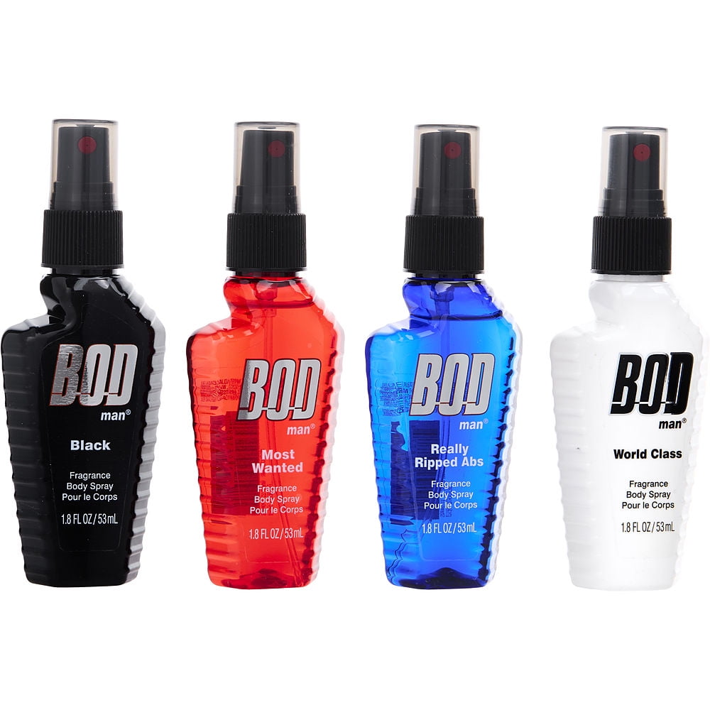 BOD MAN VARIETY by Parfums de Coeur 4 PAK WITH BLACK & MOST WANTED ...