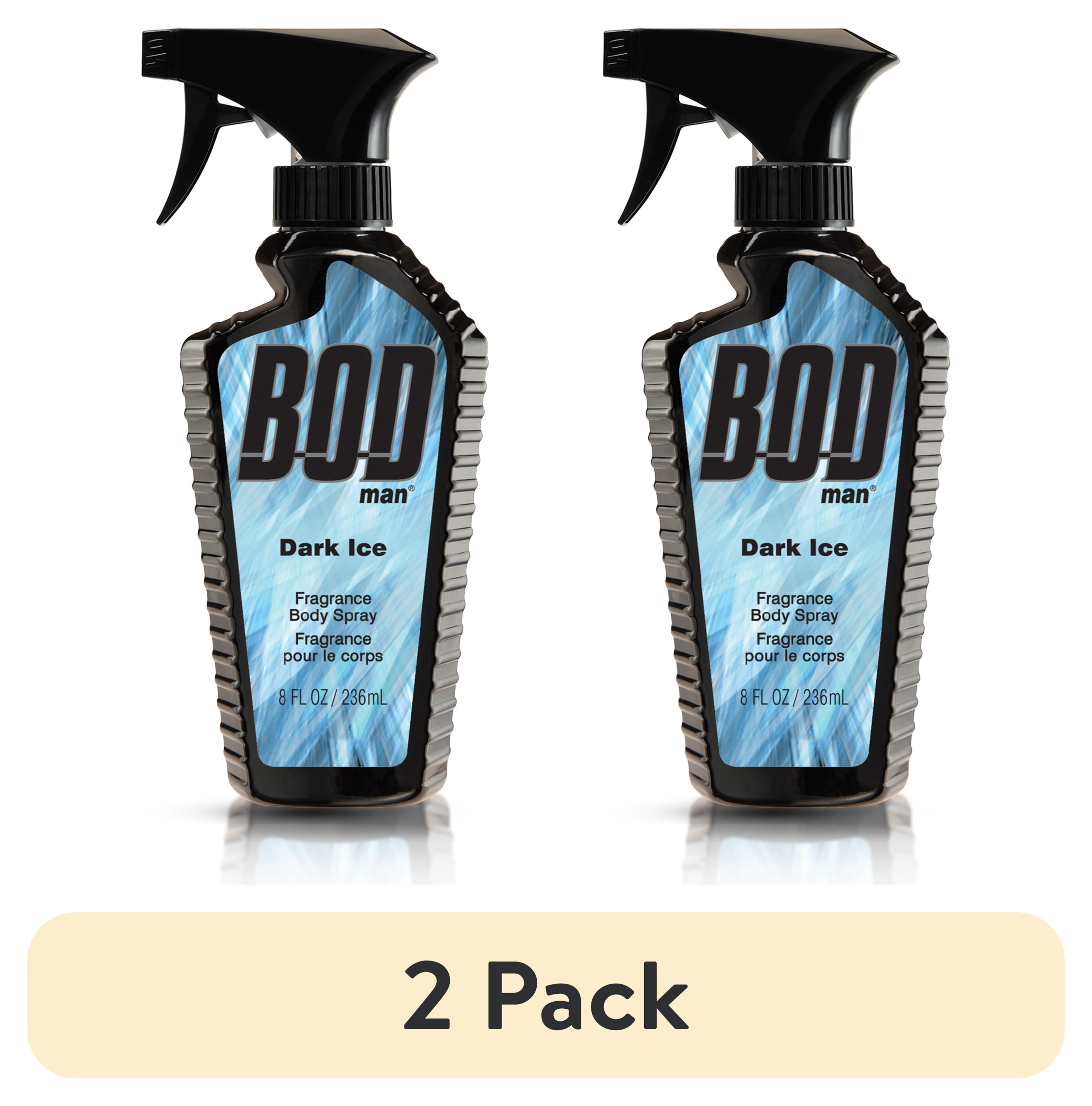 (2 pack) BOD Man Dark Ice Fragrance Body Spray, 8 fl oz - Walmart.com