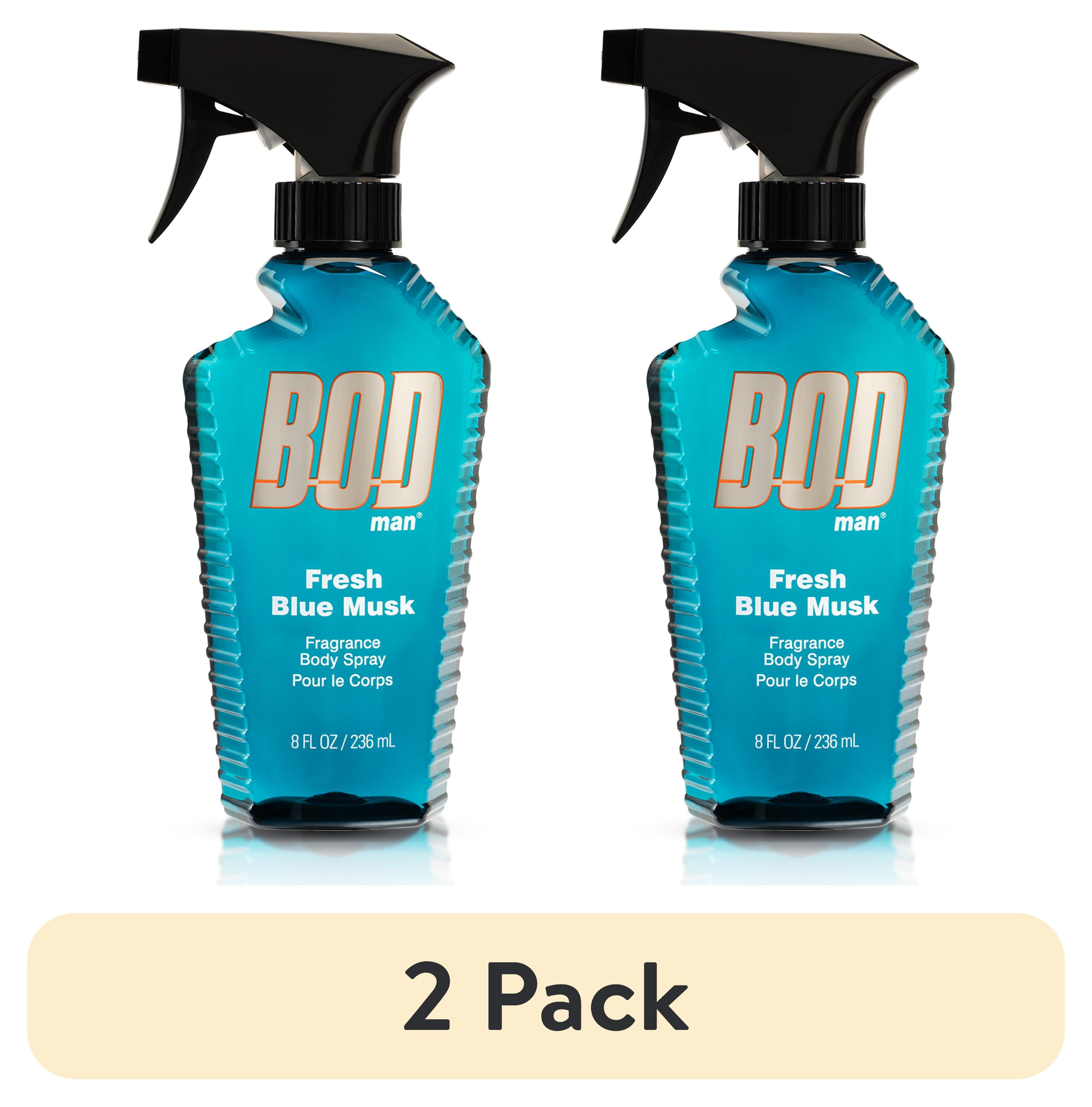 (2 pack) BOD Man Blue Musk Fragrance Body Spray, 8 fl oz - Walmart.com