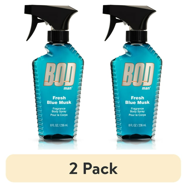 (2 pack) BOD Man Blue Musk Fragrance Body Spray, 8 fl oz - Walmart.com