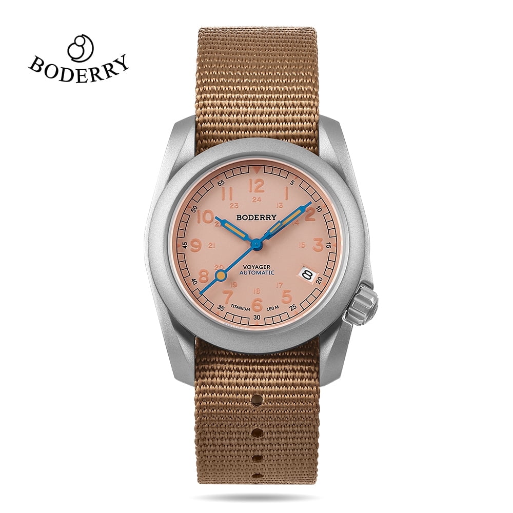 BODERRY Men's Field Watches Titanium Automatic Mechanical Top Brand ...