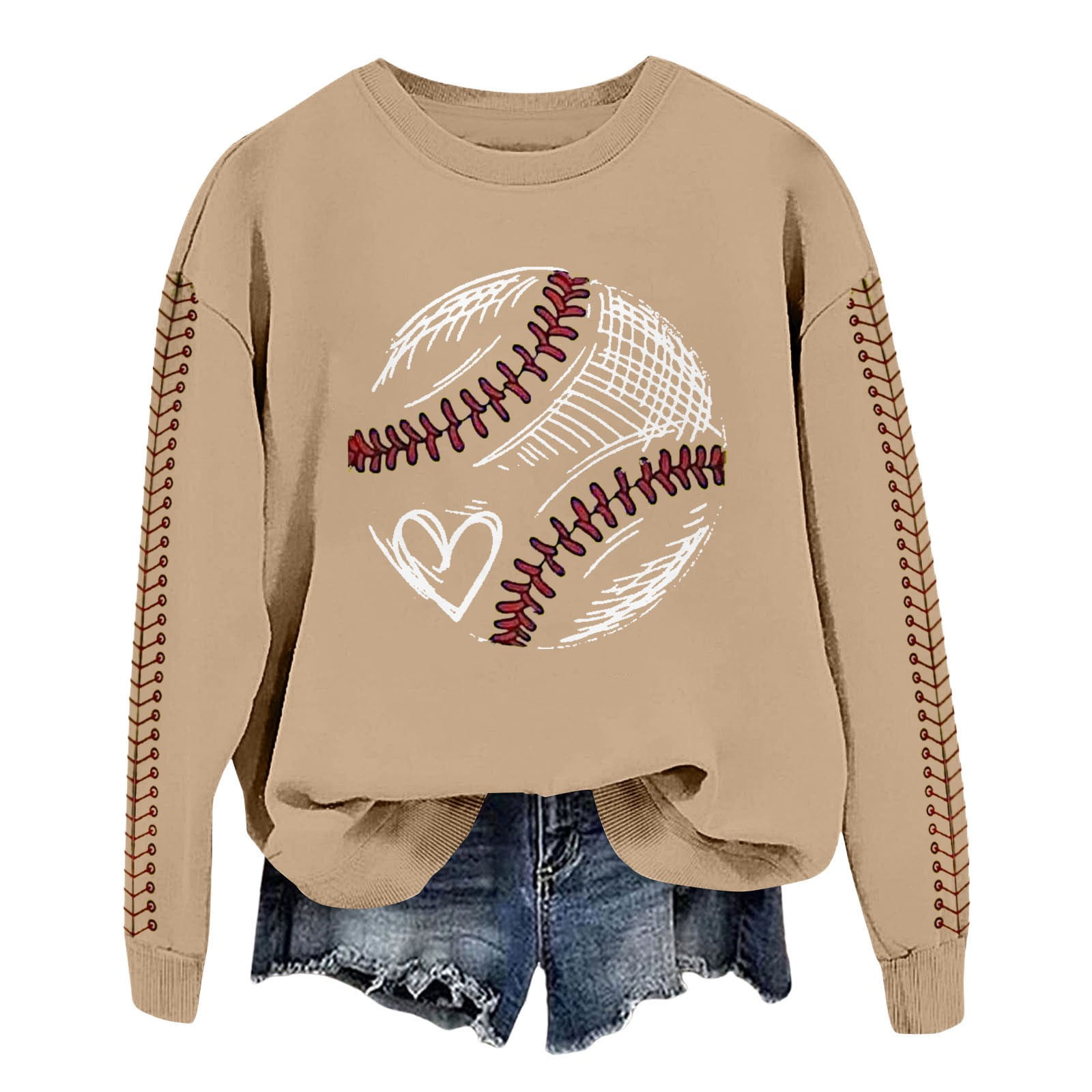 BODOAO Baseball Mom Sweatshirt for Women Men Game Day Pullover Shirts ...