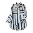 BODOAO Button Down Shirts for Women Summer Striped Dressy Flowy Tops ...