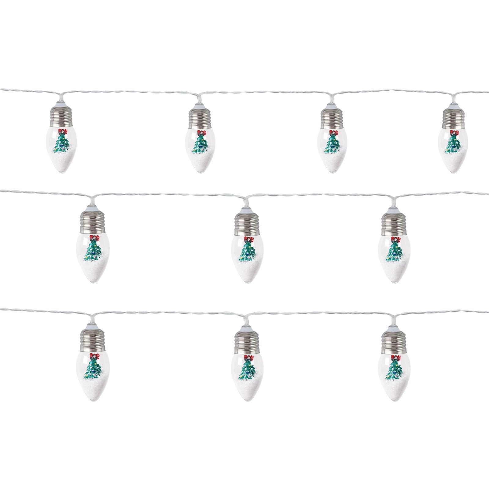 BODOAO Christmas Lights Indoor, 7.5Ft Christmas Snow Globe Lights with ...