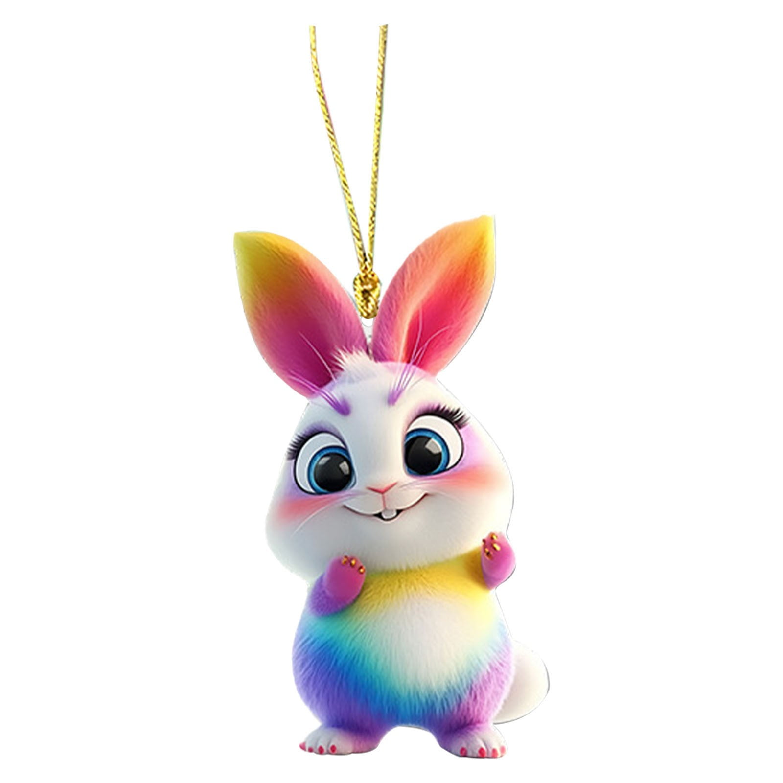 BODOAO Easter Decoration 2025 Easter Colorful Gradient Bunny Hanging ...