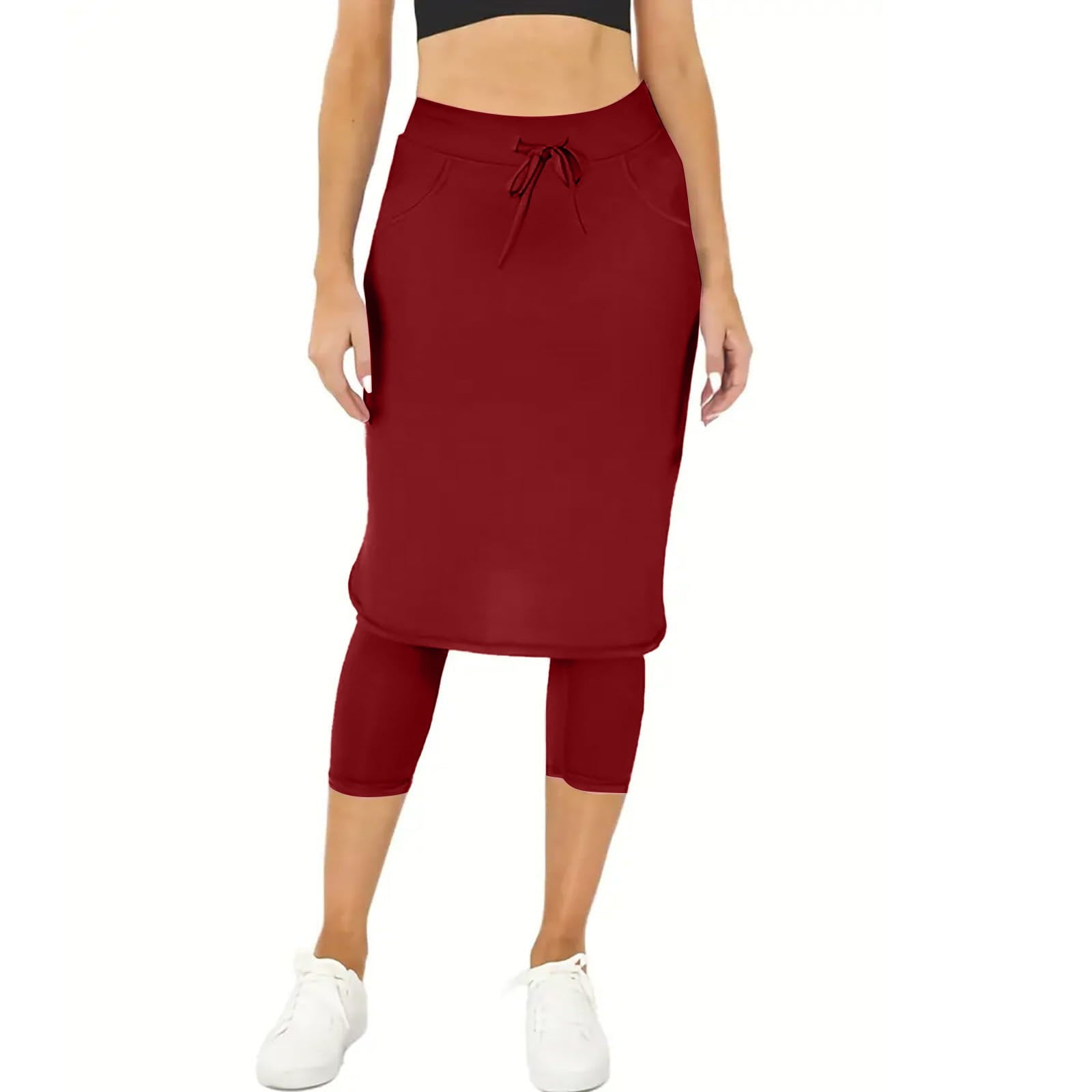 BODOAO Women's Drawstring Short Skirt Quick Drying Tennis Yoga Fitness ...