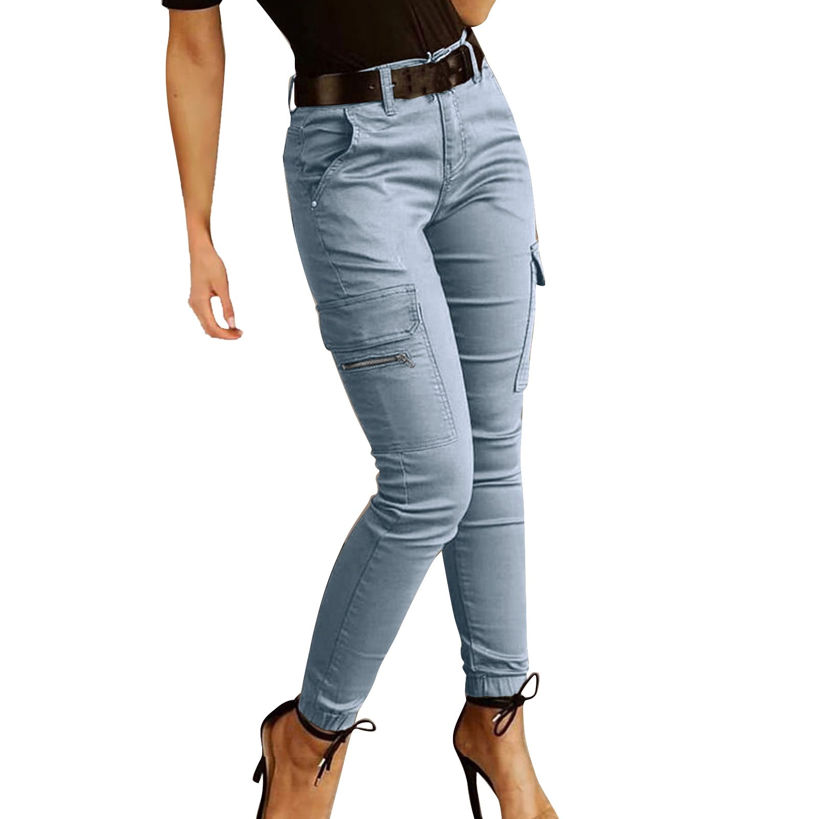 BODOAO Women's Slim Fit Cargo Pants High Waisted Skinny Utility Jogger ...