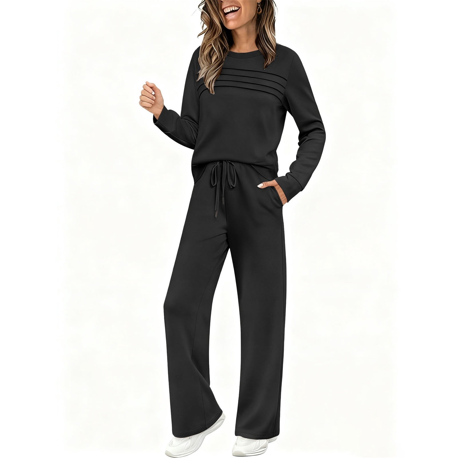 BODOAO Women's Summer Outfits Set, Soft Long Sleevel Top, Breathable ...
